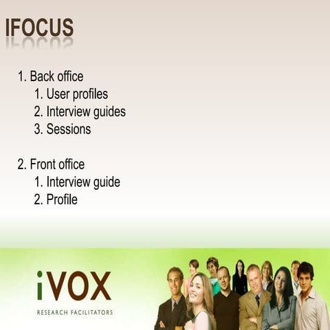 IVOXTOOLS iFocus | PPTX | Operating Systems | Computer Software and ...