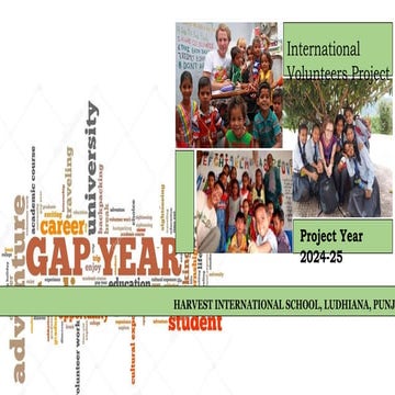 IVP 2024-25 Project Charter for Gap Year | PPT