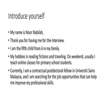 Interview Question and answer | PPT