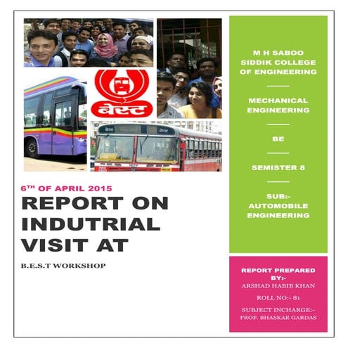 BEST workshop Industrial Visit Report | PDF