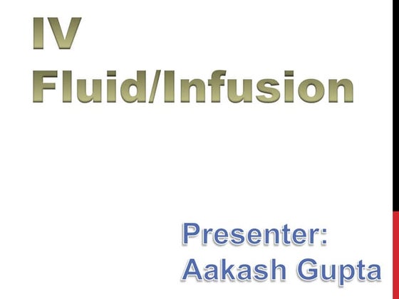 Iv infusion ppt | PPTX