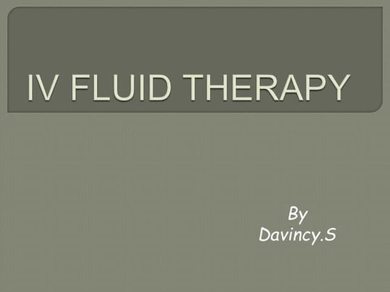 Intravenous therapy | PPTX