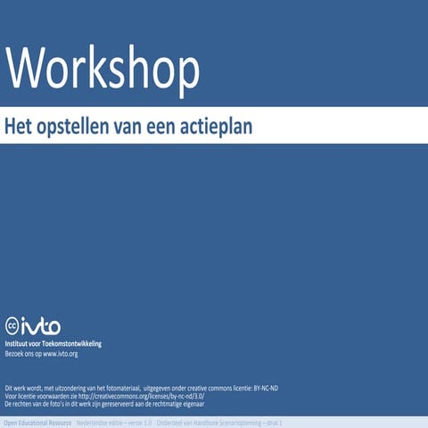 Het opstellen van een actieplan (workshop) | PDF