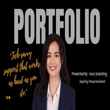 PORTFOLIO PROFILE FOR VIRTUAL ASSISTANTS | PDF