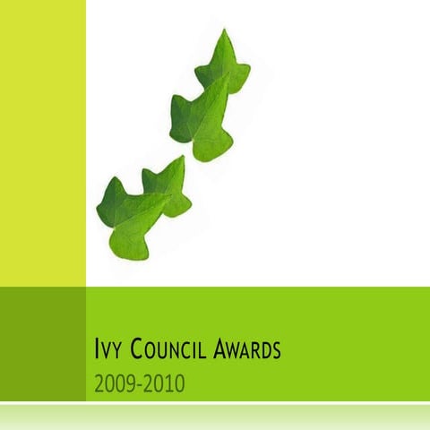Ivy Council Awards 2010 | PPT