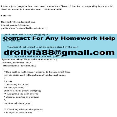 I want a java program that can convert a number of base 10 into its .pdf