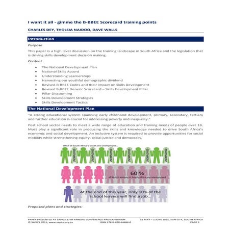 B-BBEE scorecard training points | PDF | Business | Business and Finance