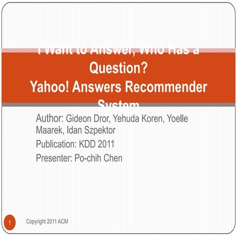 I want to answer, who has a | PPT