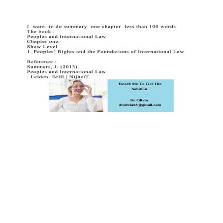 I want to do summary one chapter less than 100 wordsThe book .docx