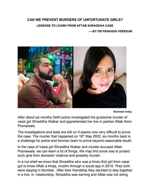 Case study-Unsolved crazy murder case | PPT