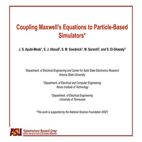 Coupling Maxwell\'s Equations to Particle-Based Simulators | PDF