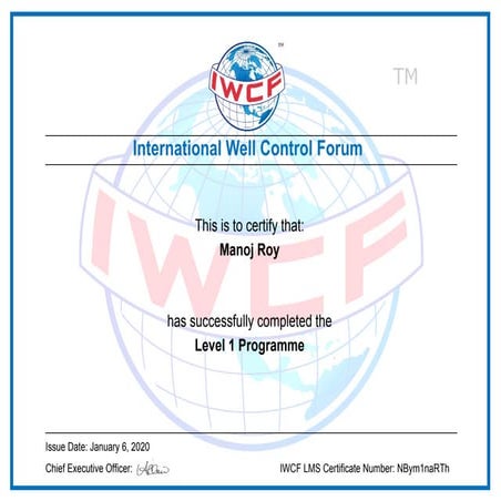 IWCF (International Well Control Forum) LEVEL 1 | PDF