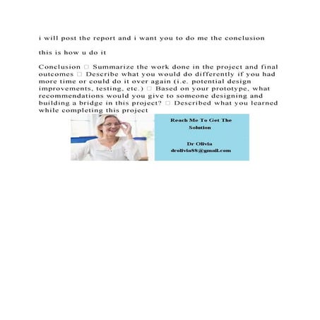 i will post the report and i want you to do me the conclusion .docx