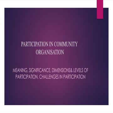 Community participation | PPTX
