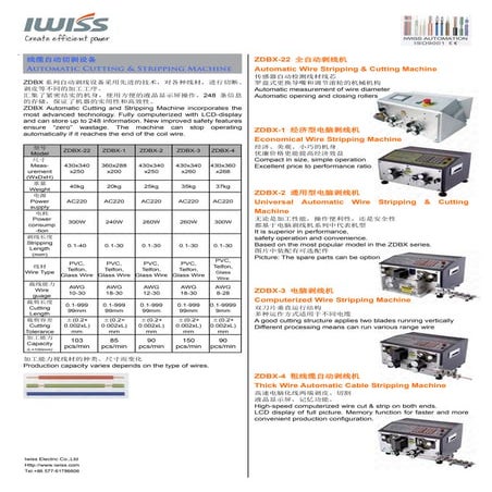 Iwiss Wire Processing Machine Catalogue 2013 | PDF