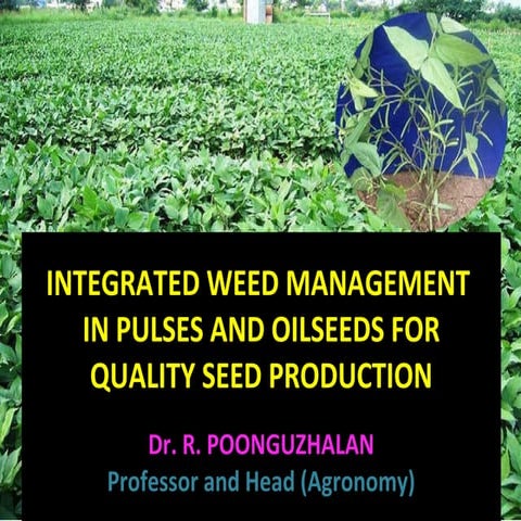 Integrated weed Management in pulses and oilseeds | PPT
