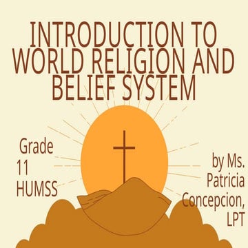 Introduction to World Religion and belief system Lesson 1 | PPTX