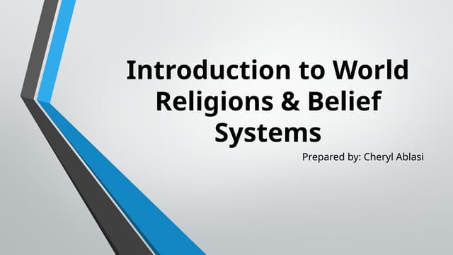 1- ppt - KINDS OF BELIEF SYSTEMS OR WORLD VIEW.pptx | Christianity | Religion & Spirituality