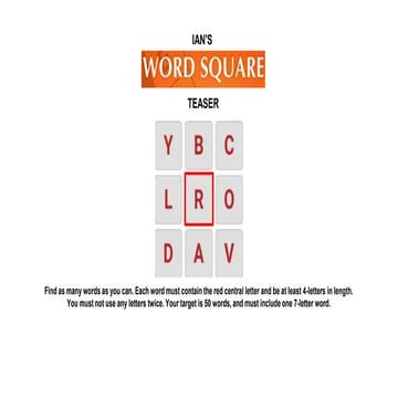 Ian's Word Square | PPTX