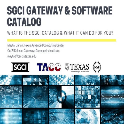 SGCI Catalog Presentation at IWSG2018 | PDF | Technology & Computing