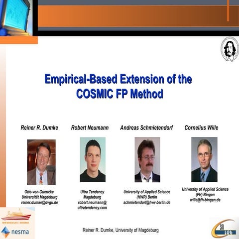 Iwsm2014 empirical-based extension of the cosmic method (reiner dumke - robert neumann - andreas ...