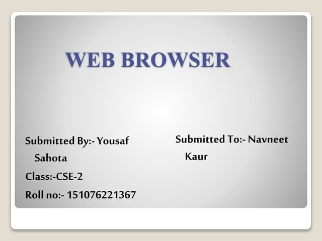 Presentation on web browser | PPTX