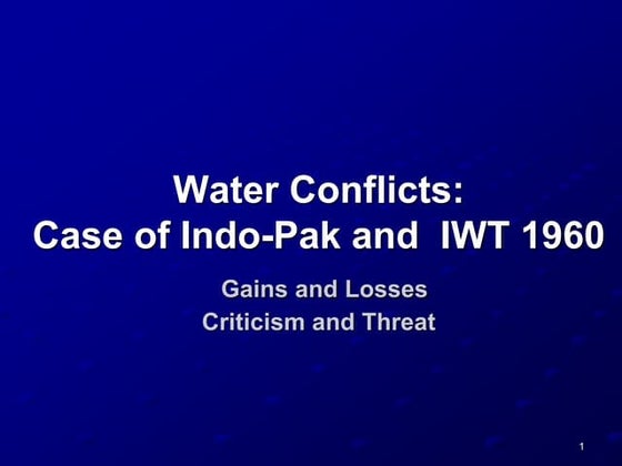 Indus water treaty | PPT