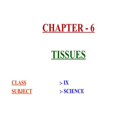 Class 9 tissue chapter 6 | PPT