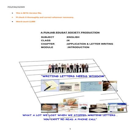 Ix application and letter writing 1_beta | DOC