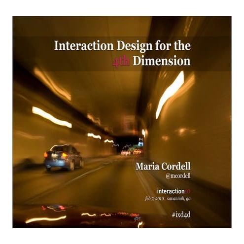 Interaction Design for the 4th Dimension | PDF