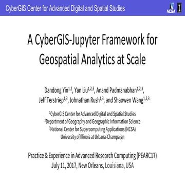 PEARC17: a CyberGIS-Jupyter framework for geospatial analytics at scale ...