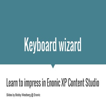Keyboard wizard | PPT