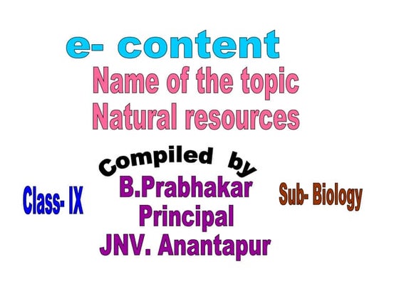 Natural Resources Presentation | PPTX