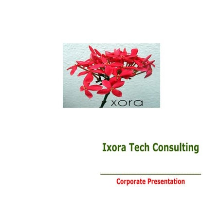 Ixora Tech Consulting Services Private Limited | PDF