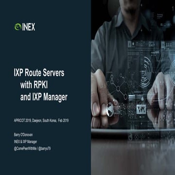 IXP Route Servers with RPKI and IXP Manager | PPT