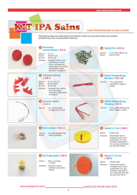Rab alat lab ipa smp dak 2014, | PDF