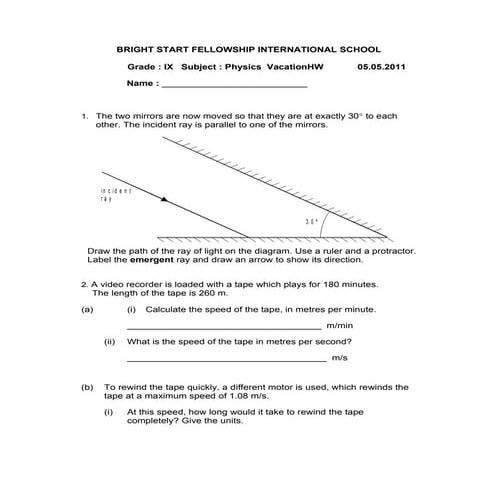 Physics Light and Sight | DOC