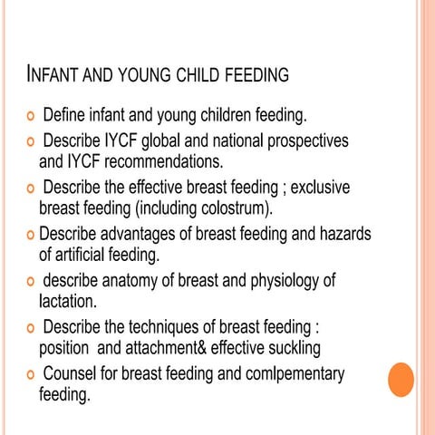 INFANT AND YOUNG CHILD FEEDING ppt | PPTX