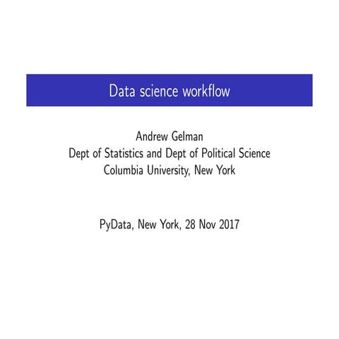 Data Science Workflow Ppt 