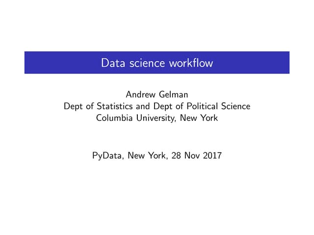 Data Science Workflow Ppt