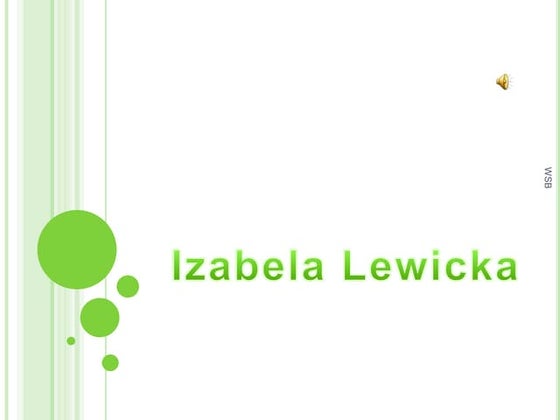 Izabela Lewicka presentations