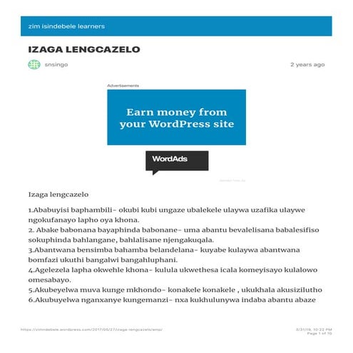 IZAGA LENGCAZELO zim isindebele learners.pdf