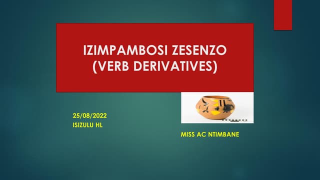 Izinhlobo Zamabizo (Types of Nouns) IsiZulu Ibanga 8 | PDF