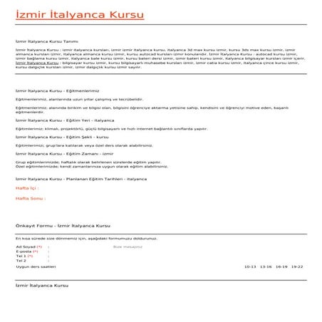 Izmir italyanca-kursu | PDF
