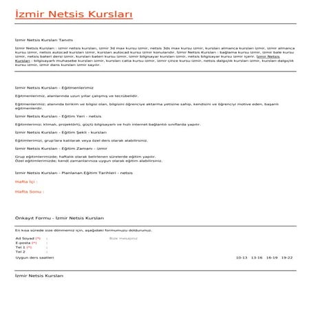 Izmir netsis-kurslari | PDF