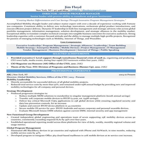 Chris Plescia Executive Bio | DOCX
