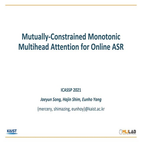 J. Song, H. Shim et al., ICASSP 2021, MLILAB, KAIST AI | PPT