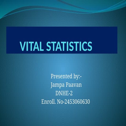Vital statistics | PPTX