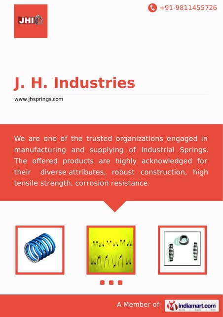 J. H. Industries presentations