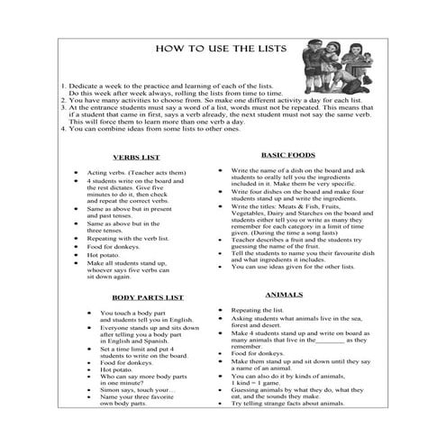 HOW TO USE THE I AM LISTS | PDF